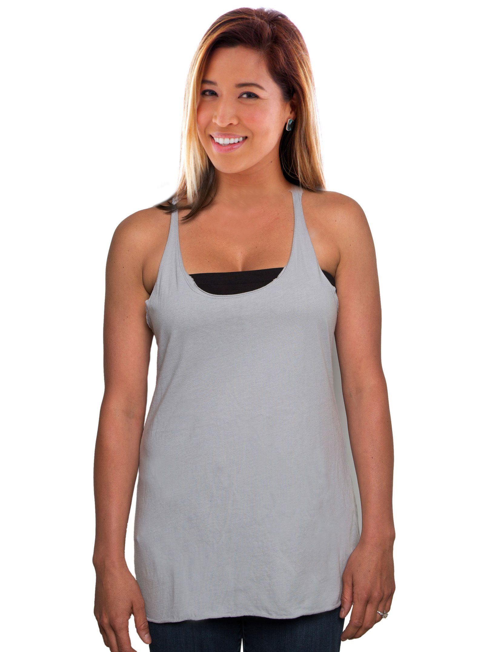Raw Edge Tank Top Front View